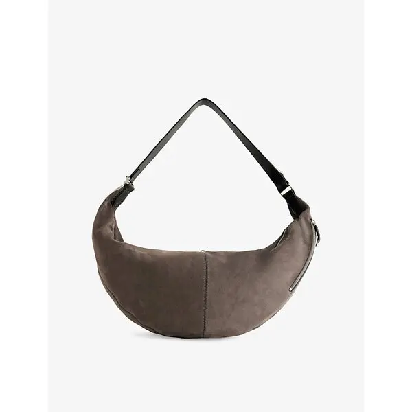 LEMAIRE Large Quiver Clip Suede Shoulder Bag