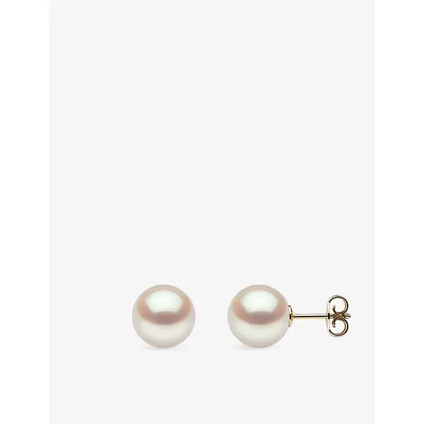 Yoko London Classic Akoya Pearl Stud Earrings - 18ct Yellow Gold