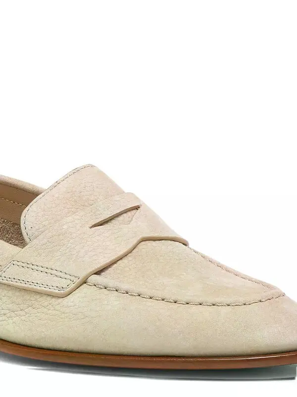Santoni Round-toe Penny Loafers