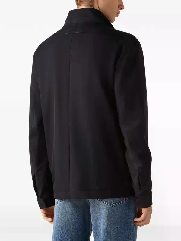 Zegna Stand Collar Chest Pocket Jacket