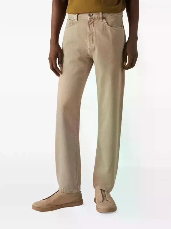 Zegna Cotton Roccia Trousers - Neutrals
