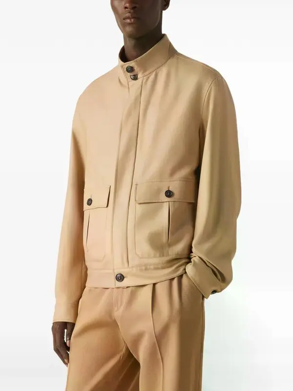 Zegna Front-pocket Jacket - Neutrals