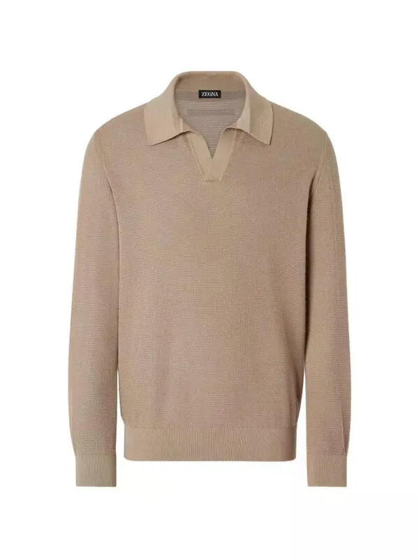 Zegna Polo-collar T-shirt - Neutrals