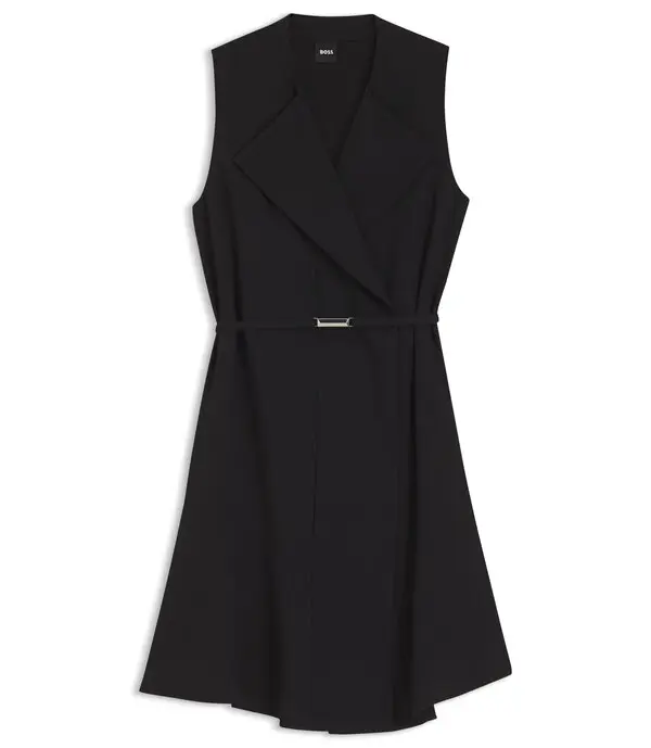 BOSS Crepe Wrap Dress - Black