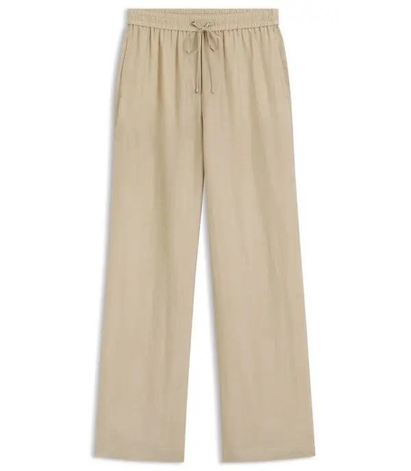 BOSS Relaxed-fit Drawcord Trousers - Light Beige