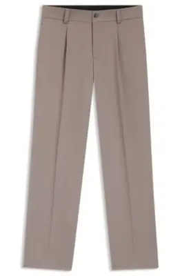 Hugo Modern-fit Stretch Twill Trousers - Light Brown