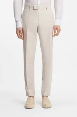 BOSS Two-piece Slim-fit Suit In Stretch Fabric - White