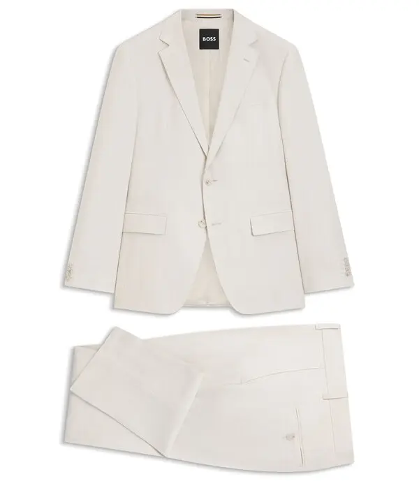 BOSS Two-piece Slim-fit Suit In Stretch Fabric