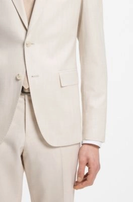 BOSS Two-piece Slim-fit Suit In Stretch Fabric