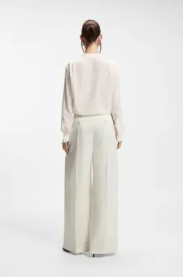 BOSS Relaxed-fit Pleated Trousers