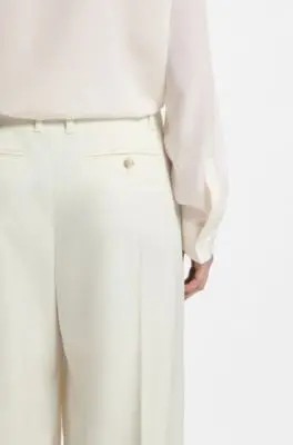 BOSS Relaxed-fit Pleated Trousers