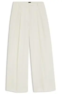 BOSS Relaxed-fit Pleated Trousers