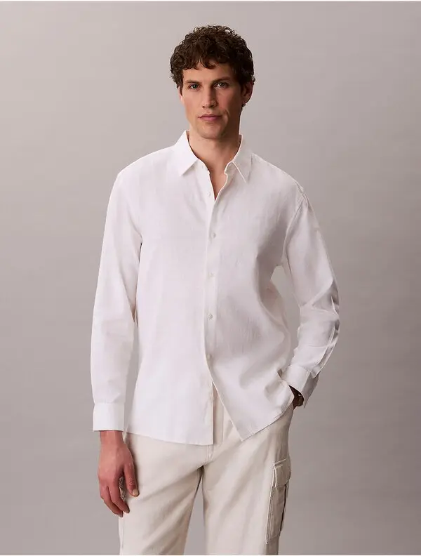 Calvin Klein Linen Cotton Classic Button-down Shirt