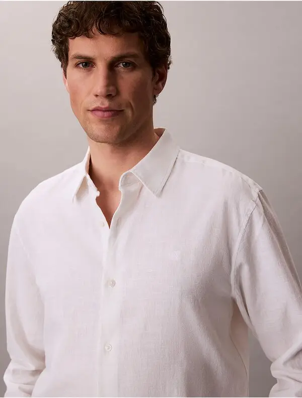 Calvin Klein Linen Cotton Classic Button-down Shirt