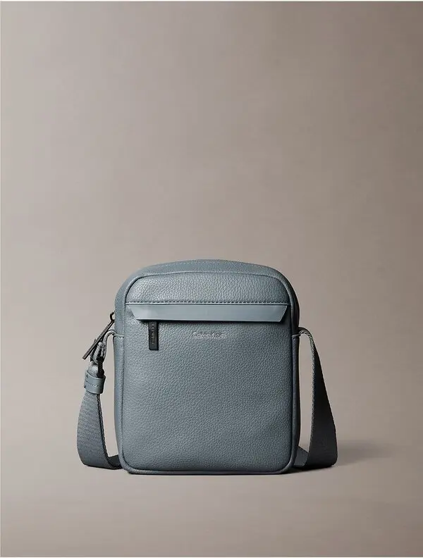 Calvin Klein Pebbled Reporter Bag - Turbulence