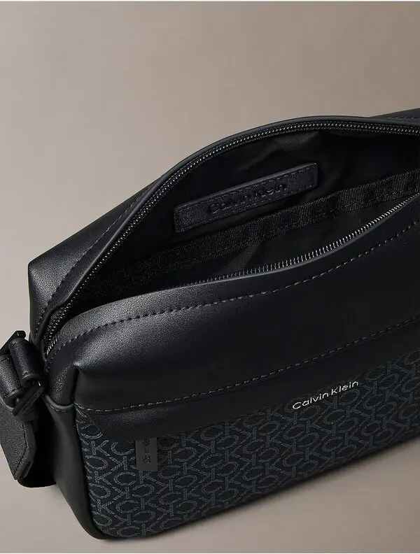 Calvin Klein Pebbled Monogram Camera Bag
