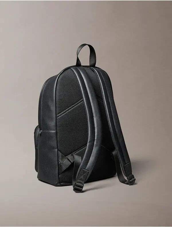 Calvin Klein Pebbled Round Backpack - Black