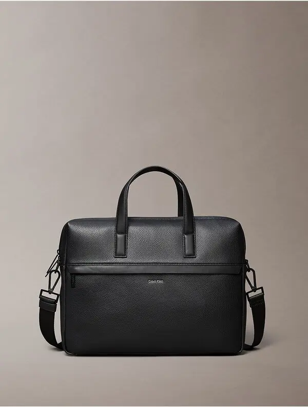 Calvin Klein Pebbled Laptop Bag - Black