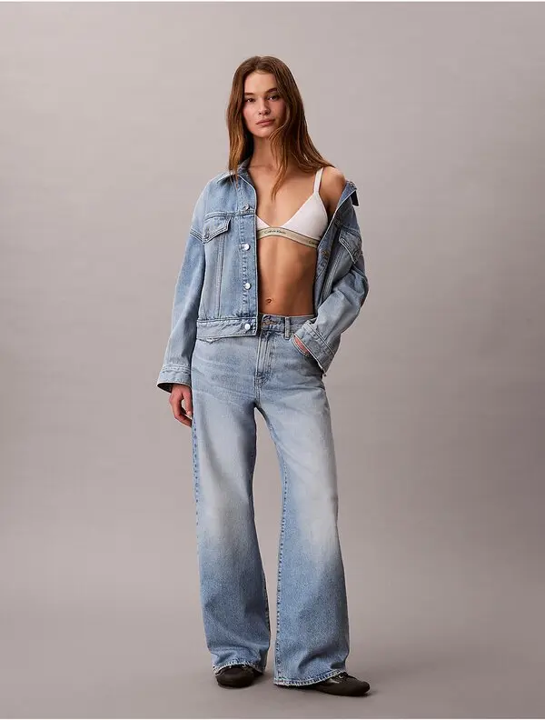 Calvin Klein Wide Leg Denim Pant