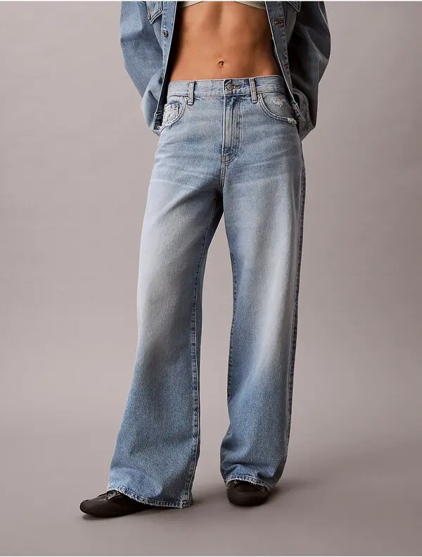 Calvin Klein Wide Leg Denim Pant