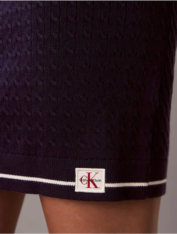 Calvin Klein Micro Cable Knit Mini Skirt