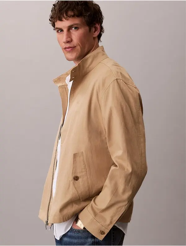 Calvin Klein Linen Cotton Zip Jacket