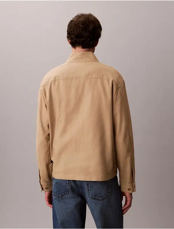 Calvin Klein Linen Cotton Zip Jacket
