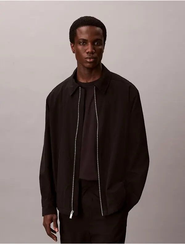 Calvin Klein Textured Shirt Jacket