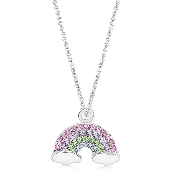 CHANTEUR Rainbow Crystal Pendant Necklace - Multi