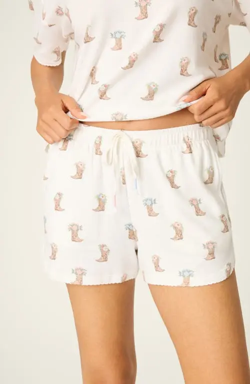 PJ Salvage Western Blooms Peachy Jersey Pajama Shorts