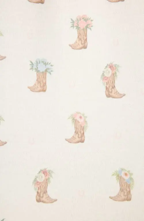 PJ Salvage Western Blooms Peachy Jersey Pajama Shorts
