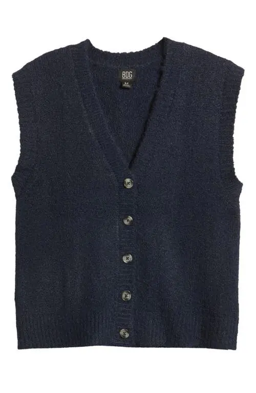 BDG URBAN OUTFITTERS V-neck Sleeveless Sweater Vest - Navy