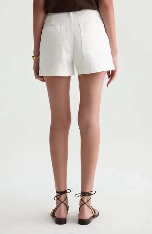 Ag Analeigh High Waist Twill Shorts - Powder