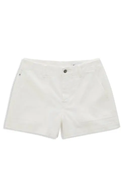 Ag Analeigh High Waist Twill Shorts - Powder