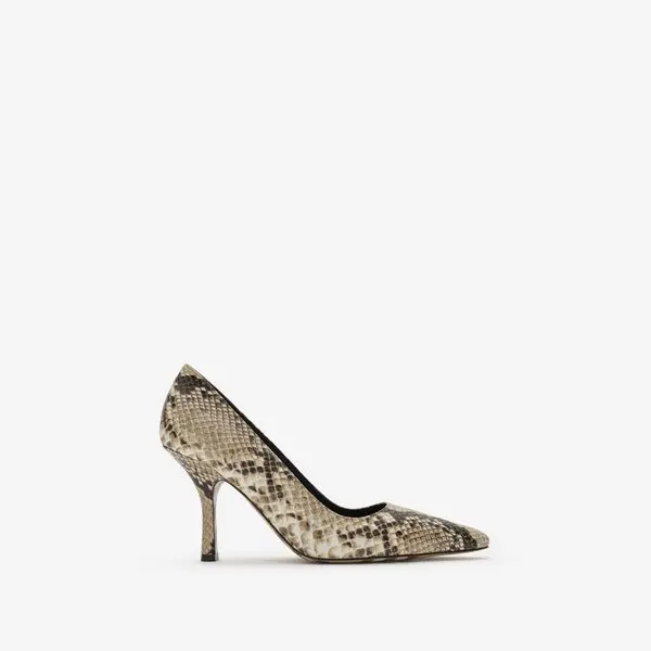 Burberry Python-print Leather Dame High Pumps