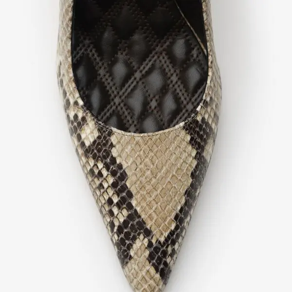 Burberry Python-print Leather Dame High Pumps