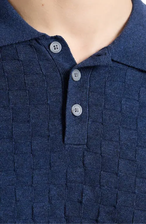 Robert Graham Hampson Cotton Polo Sweater - Navy