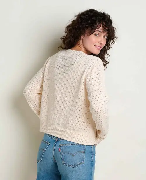 TOAD & CO Bianca Pointelle Cardigan - Salt