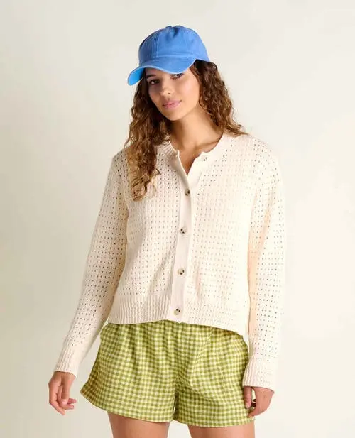TOAD & CO Bianca Pointelle Cardigan - Salt