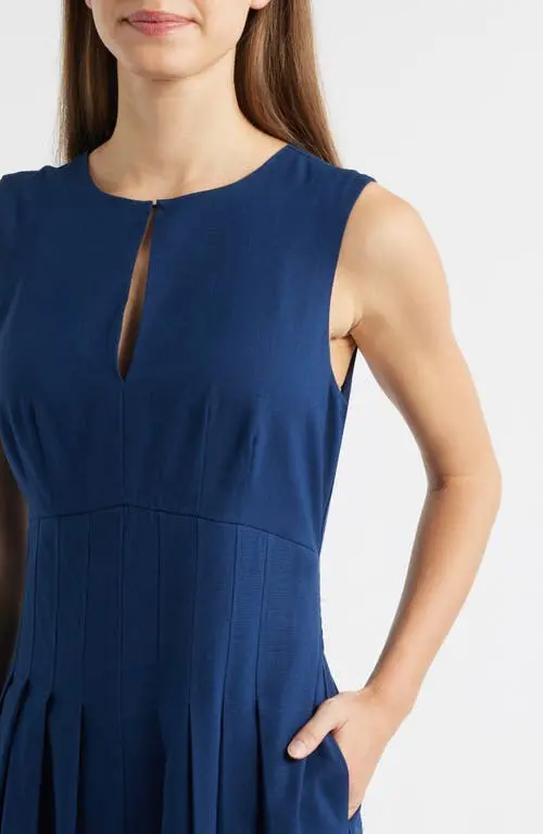 Sam Edelman Pintuck & Lace Detail Sleeveless Dress