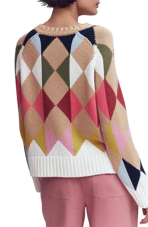 Boden Argyle Cotton Sweater