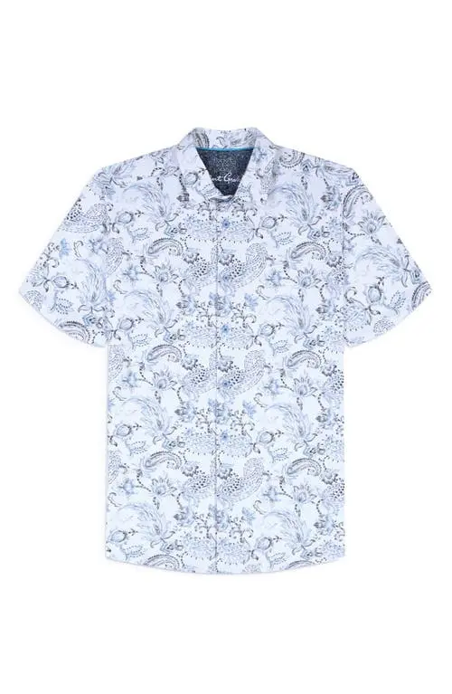Robert Graham Bascobel Knit Short Sleeve Button-up Shirt