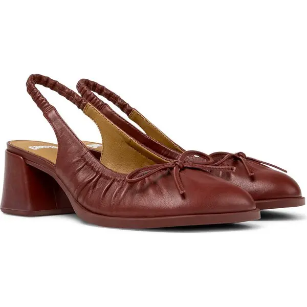 Camper Kora Slingback Pump - Burgundy