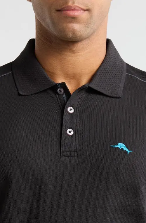 Tommy Bahama Emfielder Icon Solid Islandzone® Polo - Black