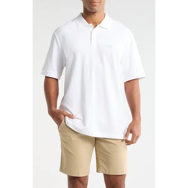 Tommy Bahama Emfielder Icon Solid Islandzone® Polo - Bright White