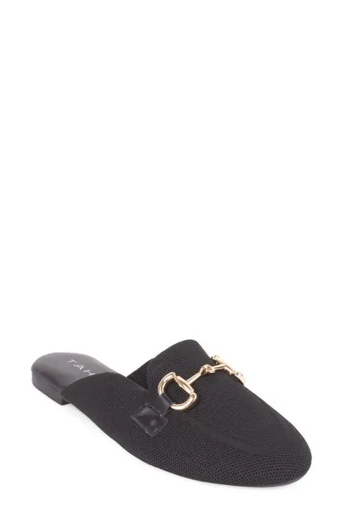 Tahari Augustine Bit Loafer Mule - Black/gold