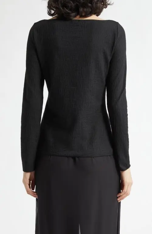 Giorgio Armani Boat Neck Long Sleeve Top