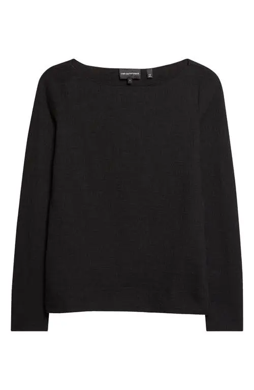 Giorgio Armani Boat Neck Long Sleeve Top