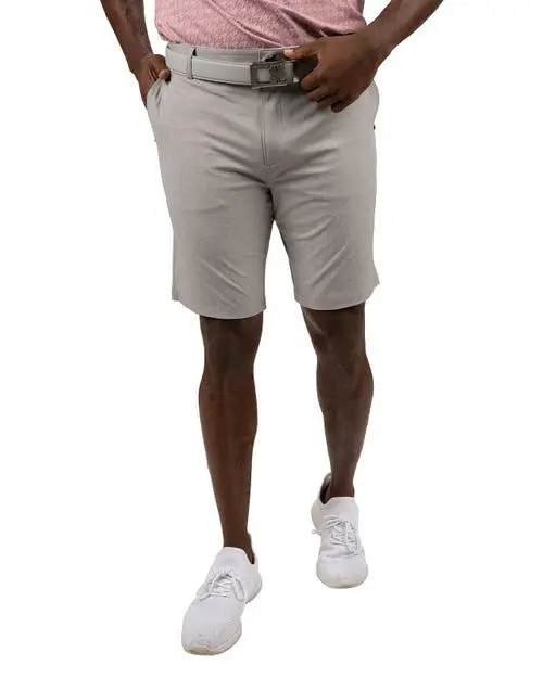 BLACK CLOVER Prime 8" Textured Stretch Twill Shorts - Grey