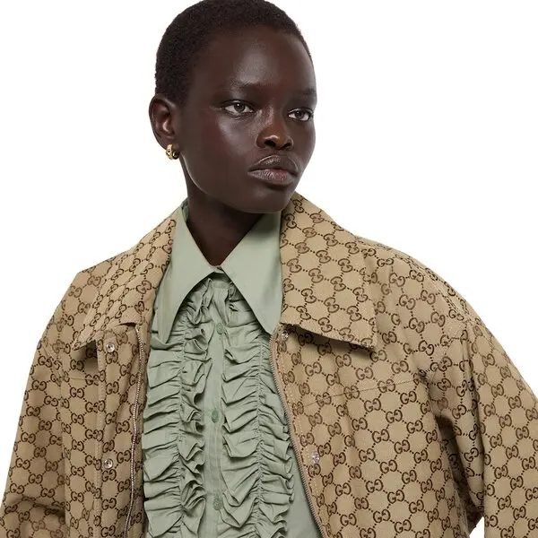 Gucci Gg Canvas Bomber Jacket